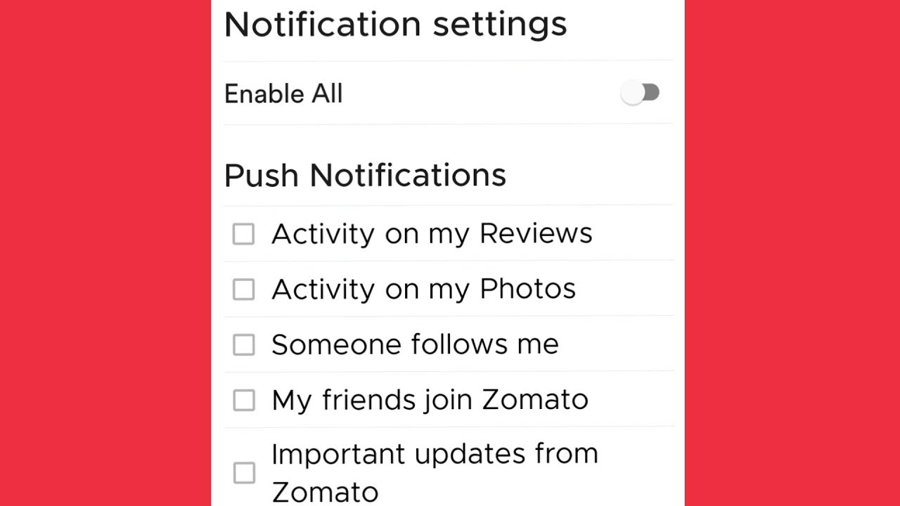 Zomato || Disable Enable Notifications Settings or Problem Solve in ...