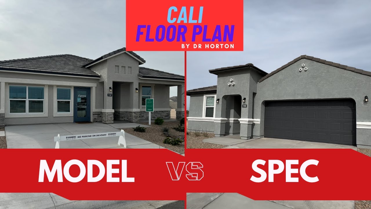 Comparing Dr Horton Model Home Vs Spec Home: Cali Floor Plan Tour - YouTube