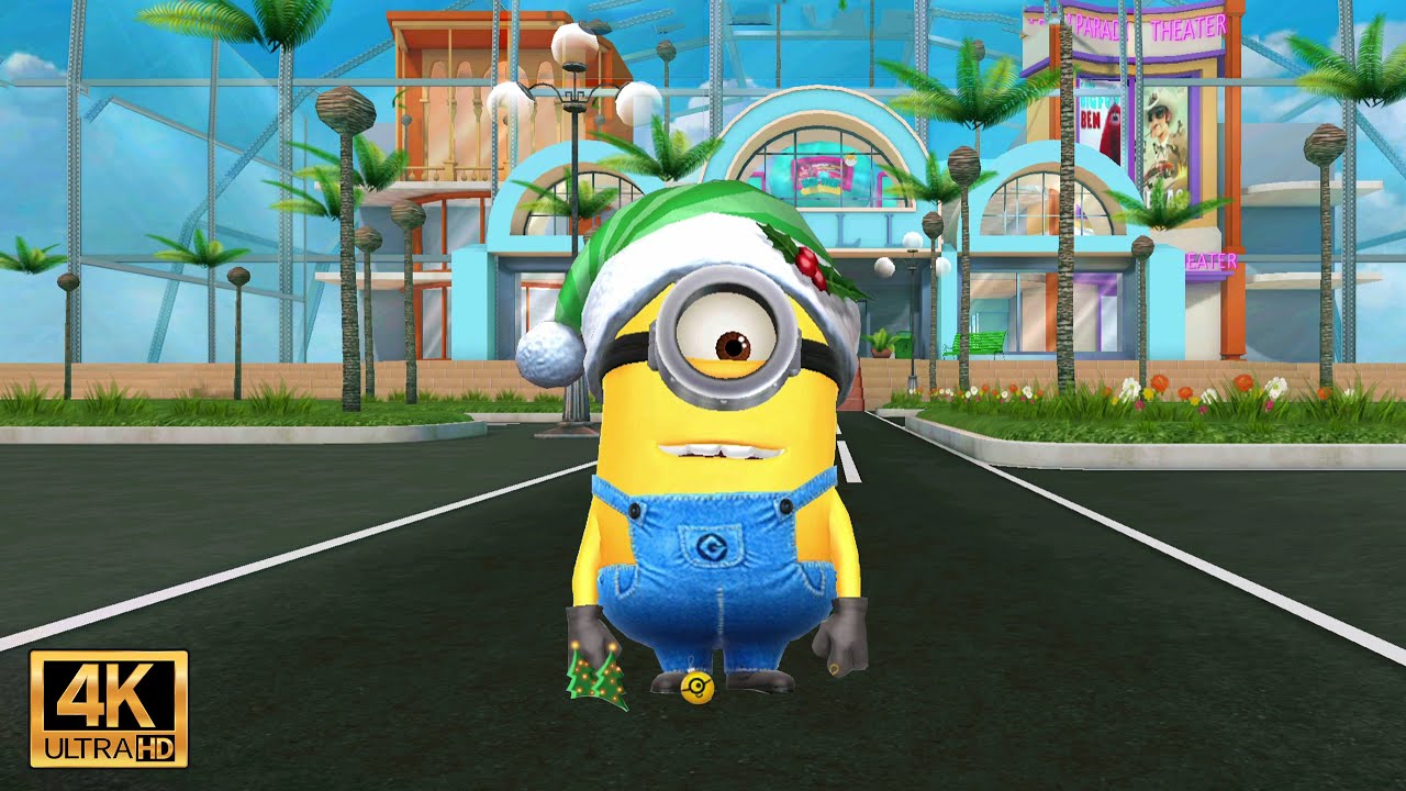 Minion Rush New Year Eve Santa Carl Minion use the Moon Ability 15 ...