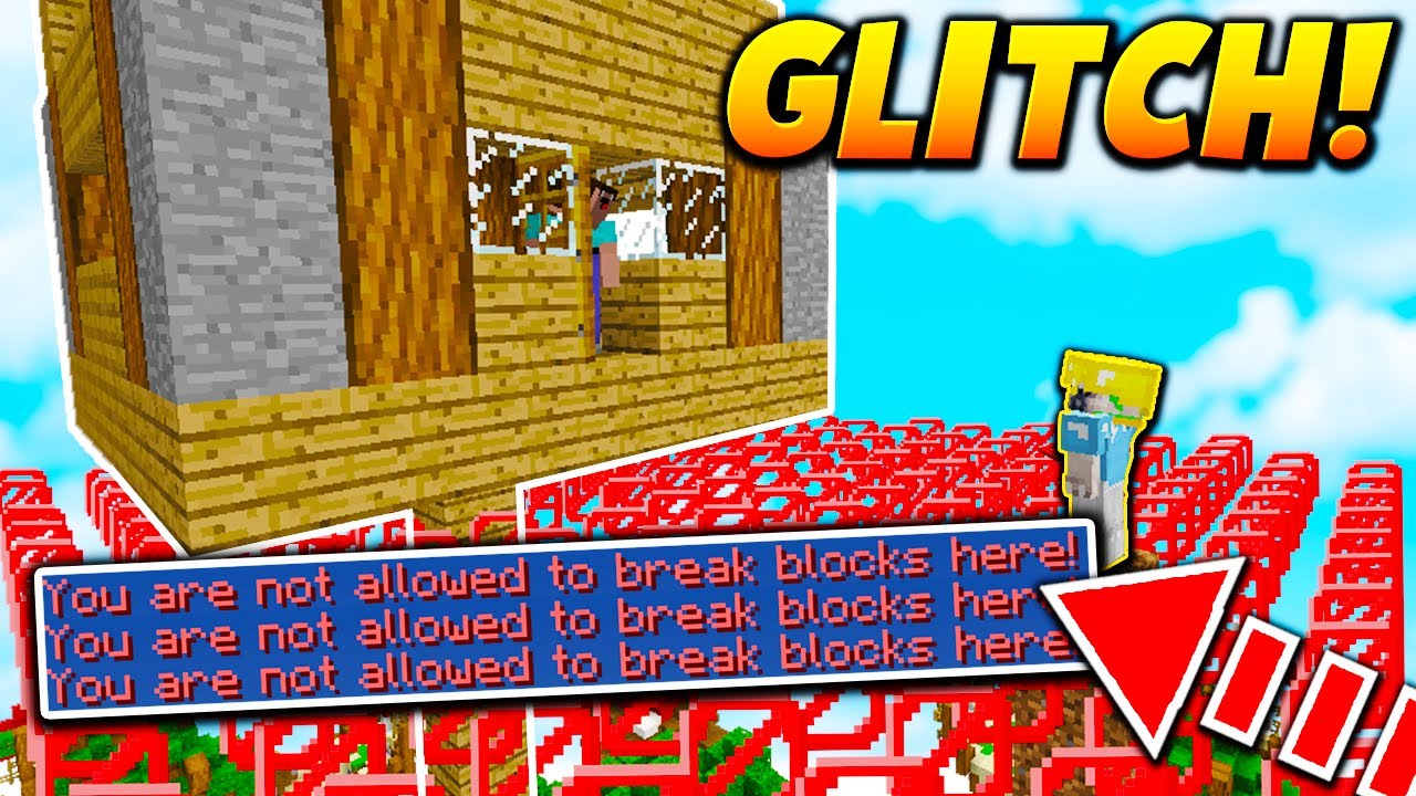 UNBREAKABLE SKY BASE GLITCH! - Minecraft SKYWARS TROLLING (INSANE ...