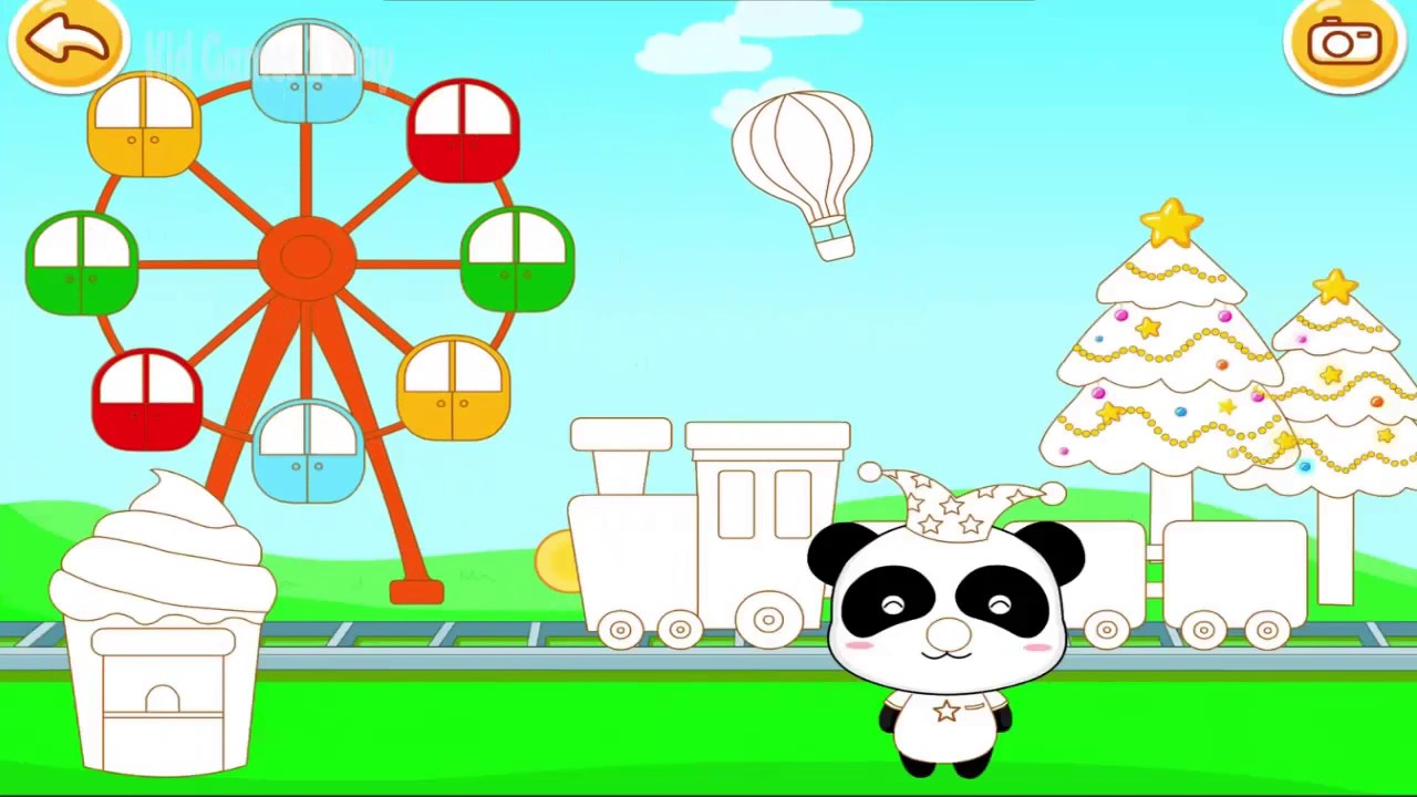 Baby Panda Coloring Book - Babybus Coloring Book for Kids Learn Colors ...