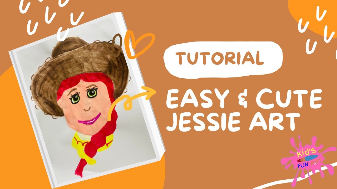 How To Paint Easy & Cute JESSIE Art - YouTube