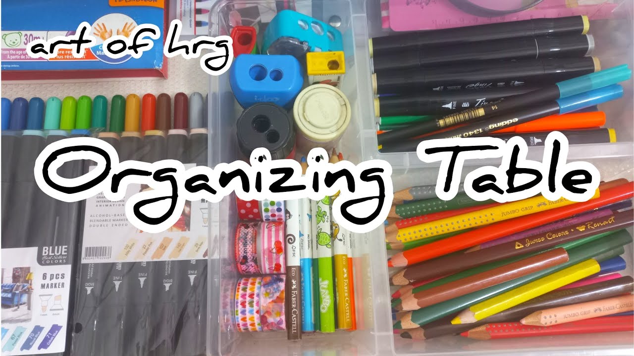 Organize Your Art Table/ Use Organizer - YouTube