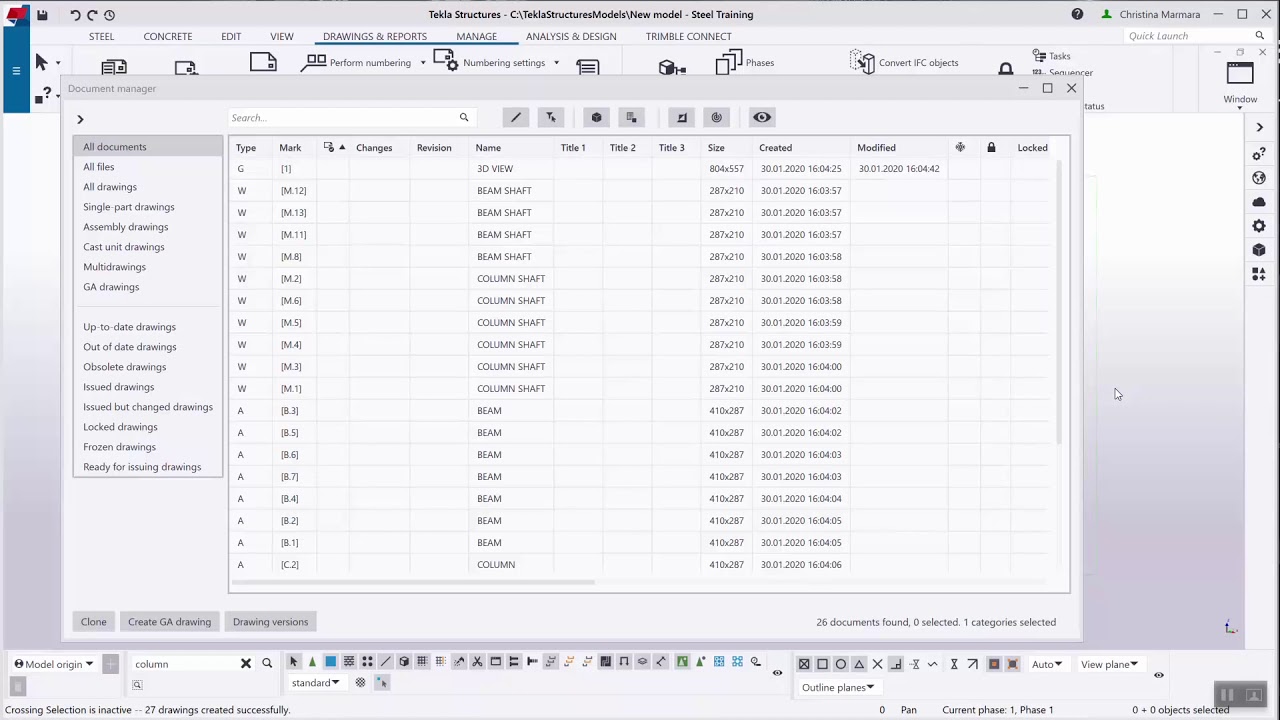 Tekla Structures 2019i - Improvements to the Document manager - YouTube