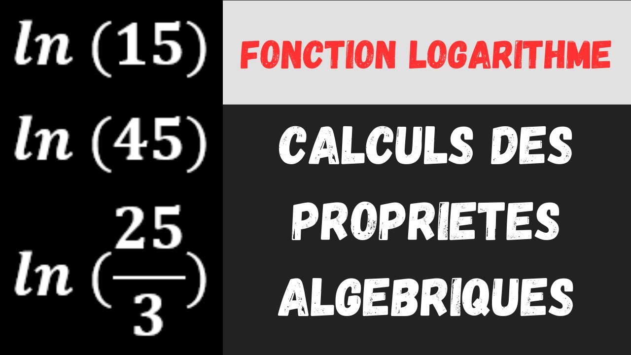 Chapitre 1: Appliquer les formules sur les logarithmes - YouTube