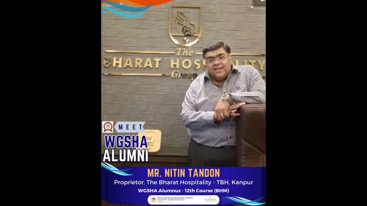 Meet WGSHA Alumni Mr Nitin Tandon - YouTube