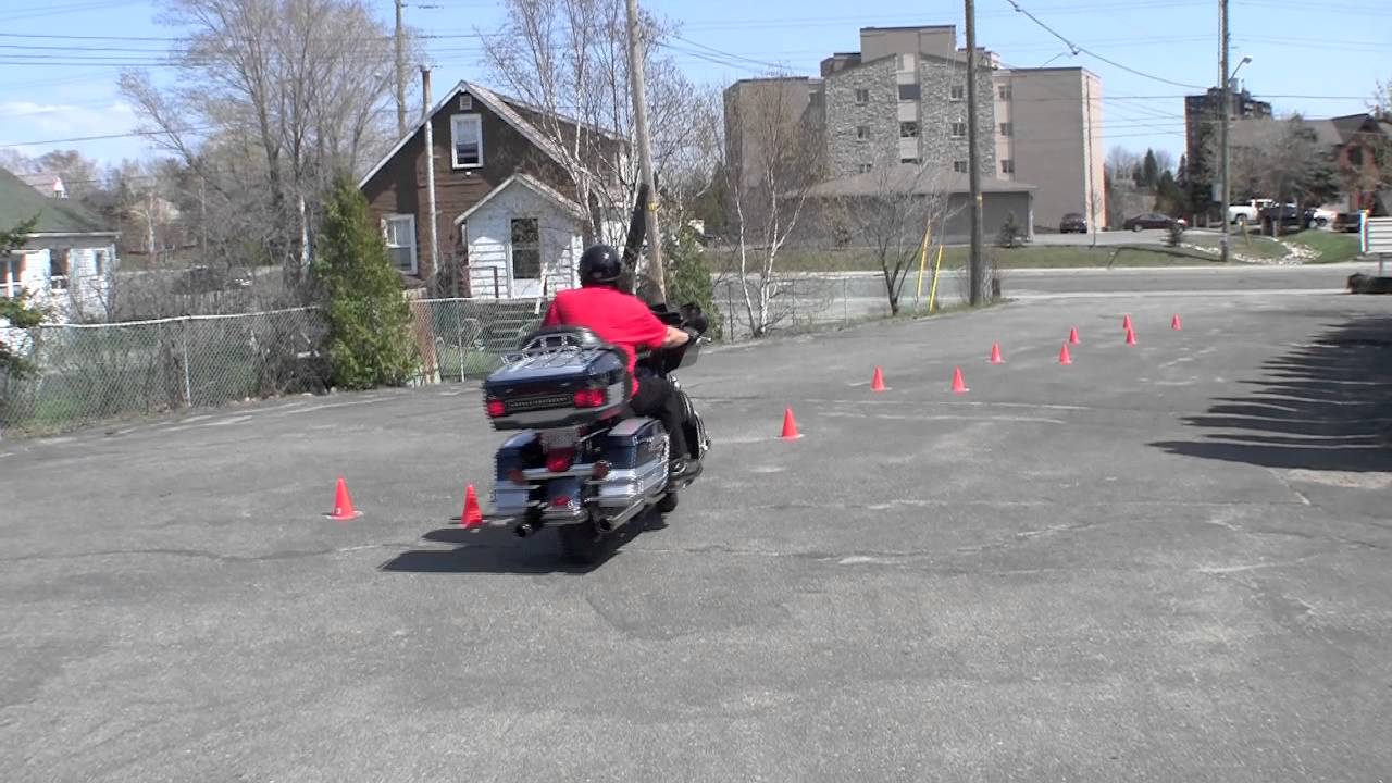 Slow cone weave with Harley Davidson Ultra Classic - YouTube