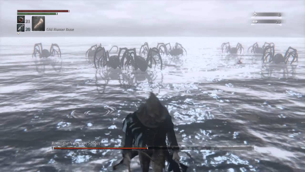 Bloodborne - ROM boss fight solo with Blade of Mercy and Old Hunter ...