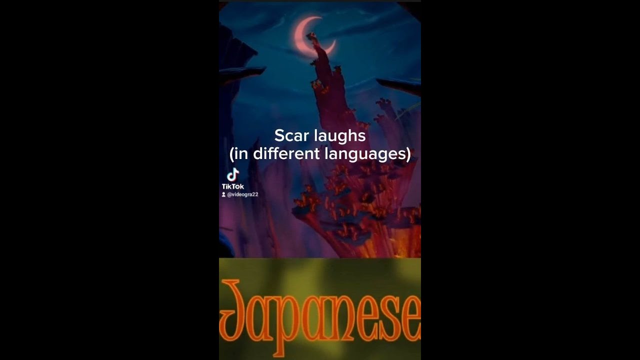 Scar laughs (in different languages) #scar #lionking #laugh #disney # ...