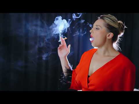 Lady in red with Marlboro red