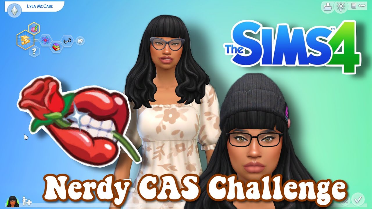 ⭐️ NEW ⭐️ Sims 4 CHALLENGE // 10 Min CAS ( NERDY GIRL 😍 ...