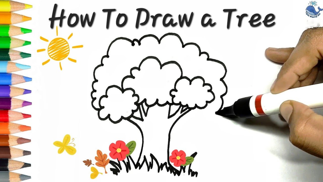 Tree Drawing Challenge for Kids | Express Your Creativity! - YouTube
