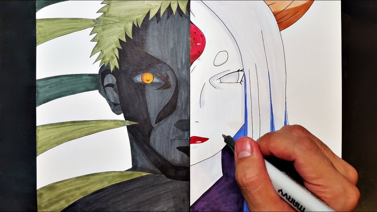 Drawing Kaguya & Zetsu - Naruto - YouTube