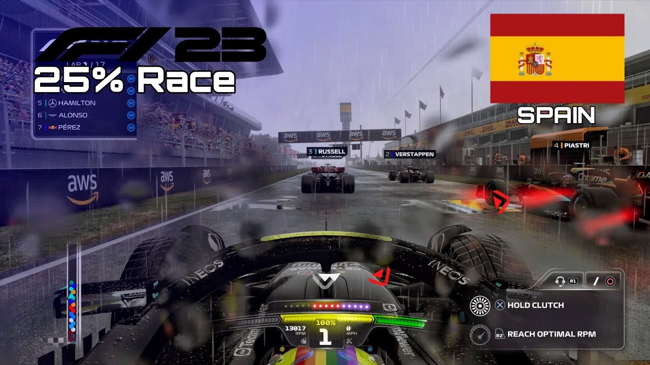 F1 2023 GAME | 25% Race Spanish - Lewis Hamilton | PS4 Gameplay - YouTube