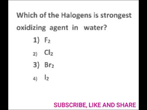 #22 CET(PG) Strongest oxidizing agent - YouTube