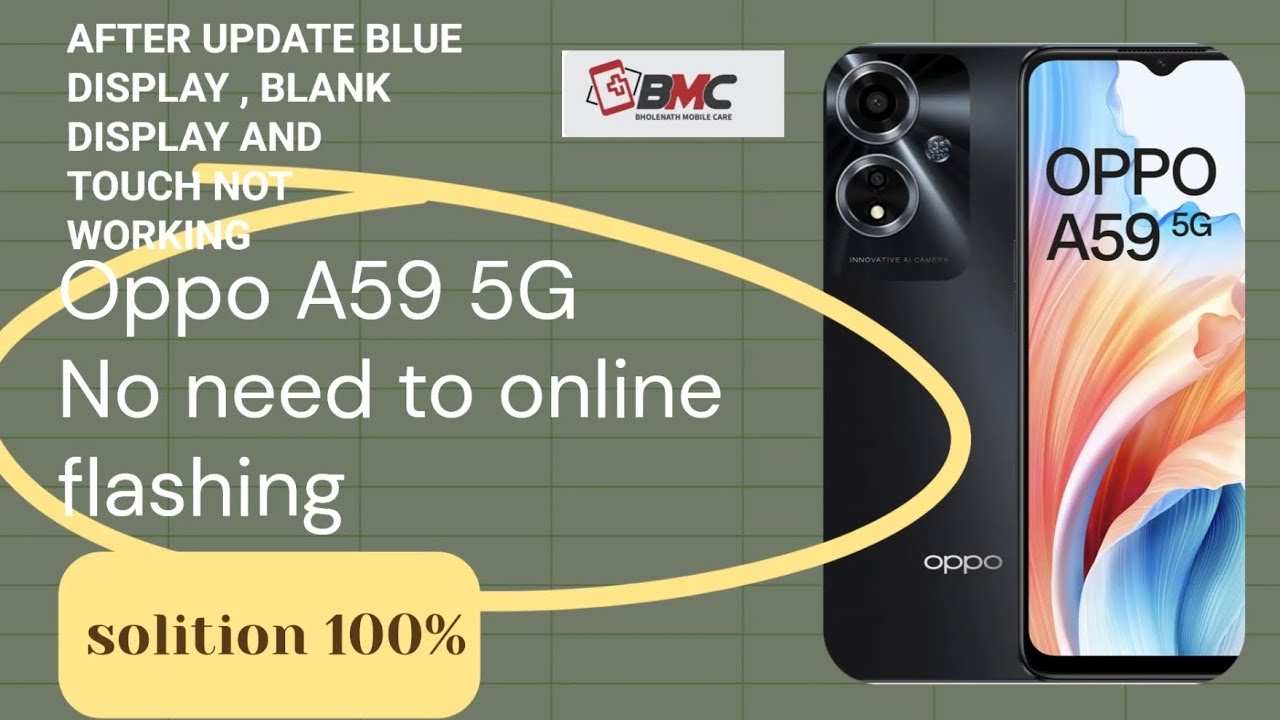#oppo A59 5G after update blue screen solution 100% solution 👌 # ...