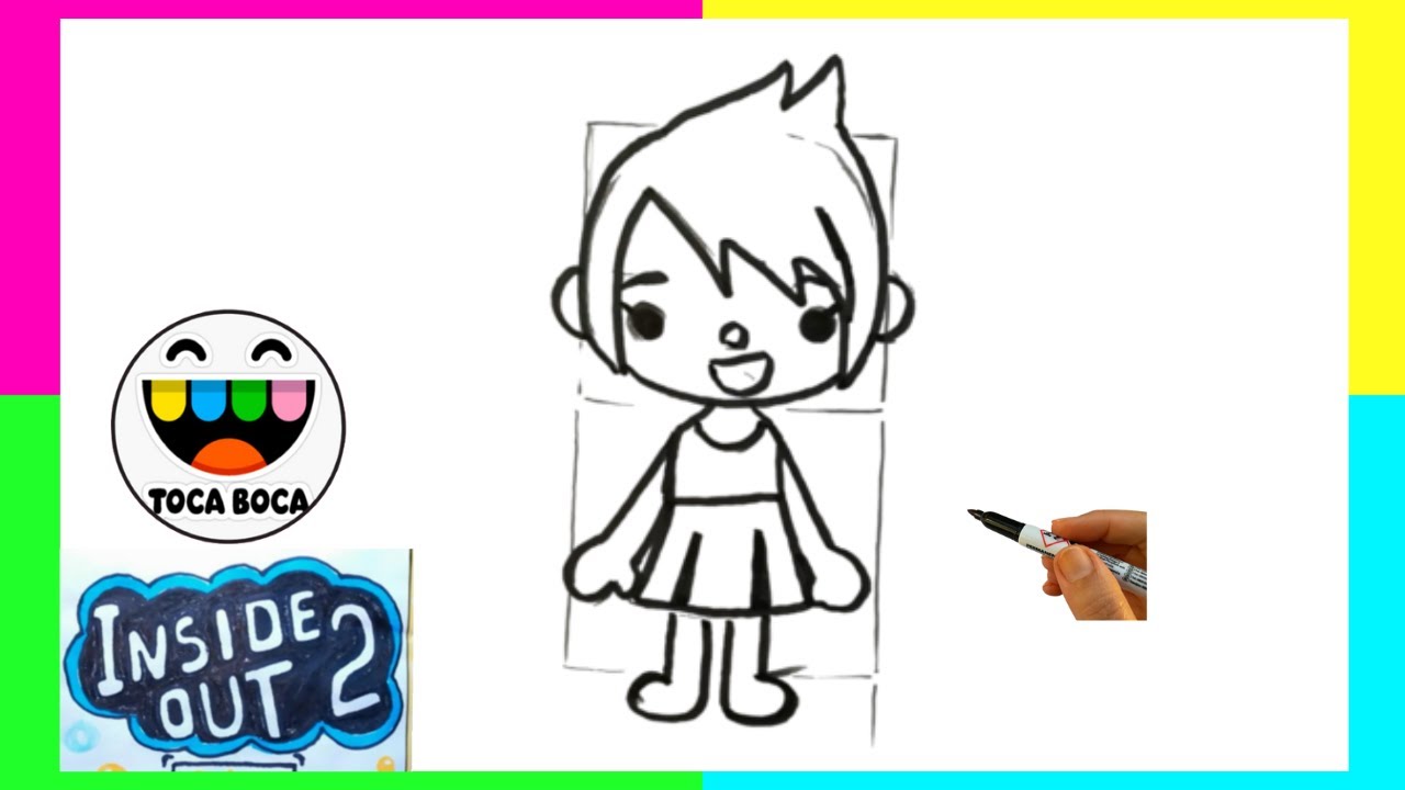 How to Draw Toca Boca Inside out 2 Joy - YouTube