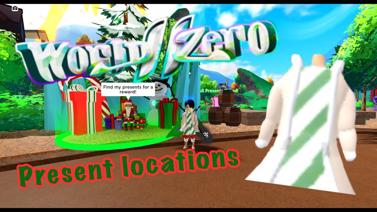 Roblox World Zero present locations (WORLD 1) - YouTube