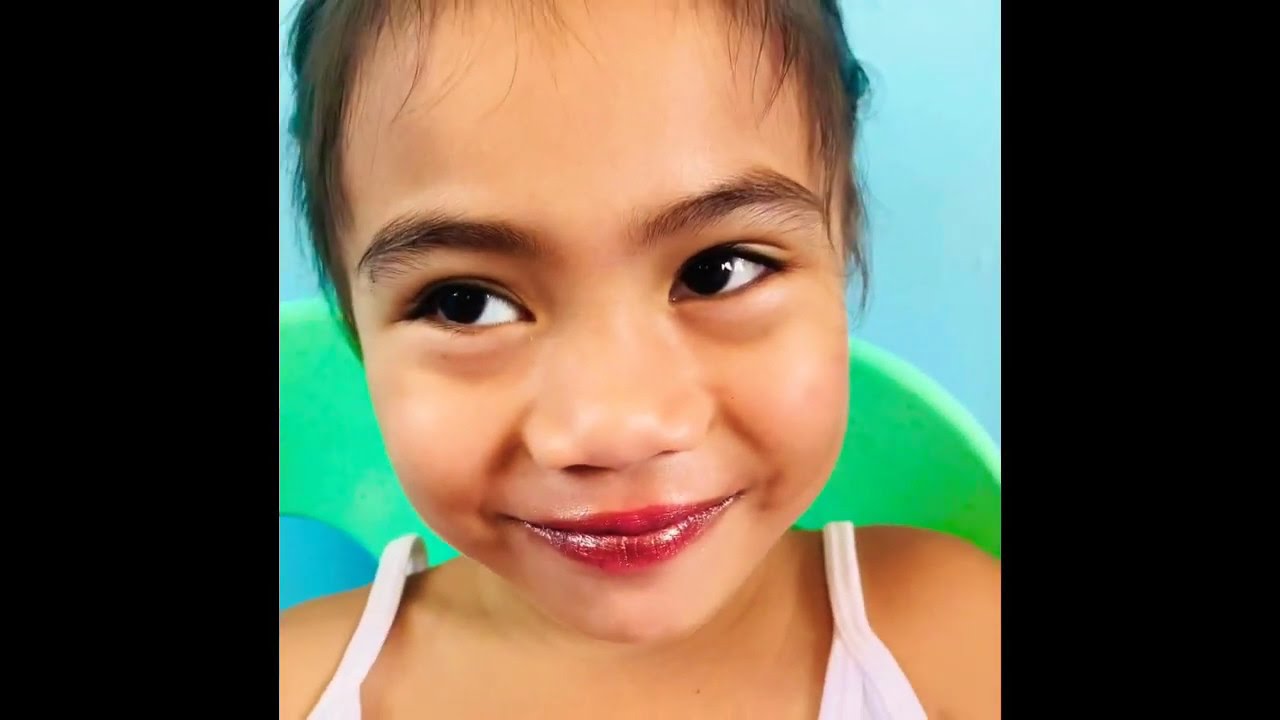 5 year old putting her own lippy.🥰 - YouTube