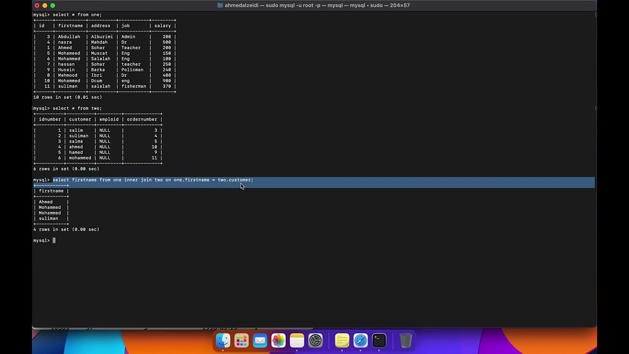 MySQL: INNER JOIN Keyword - YouTube