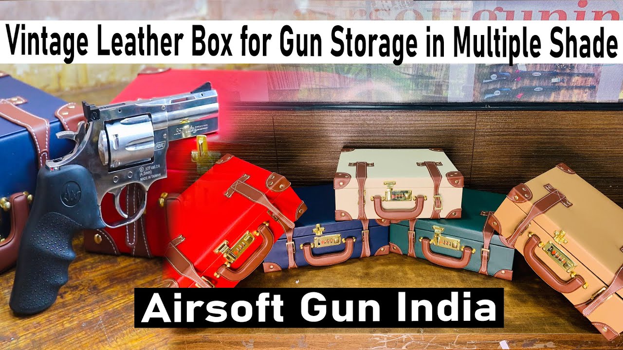 Vintage Leather Box for Gun Storage Multiple in Shade by Airsoft Gun ...