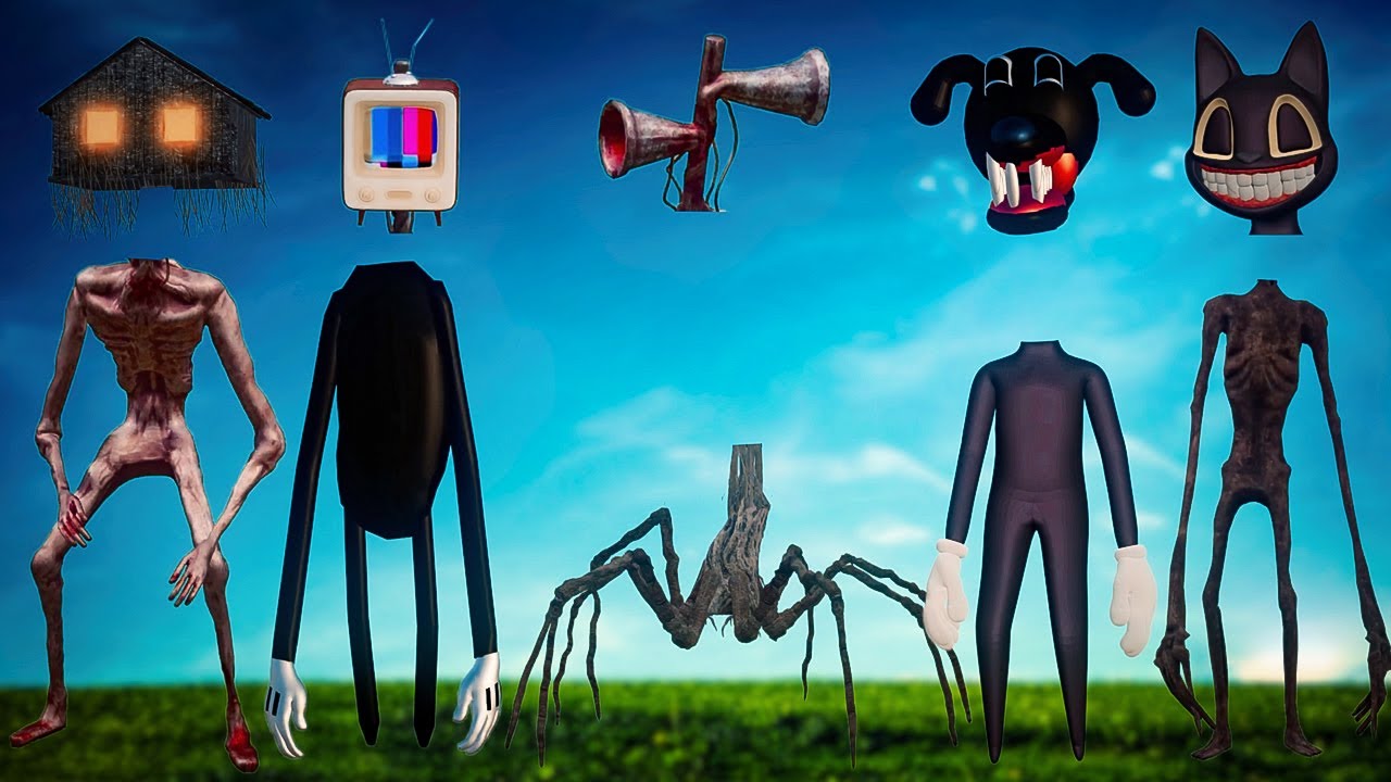 FUNNY WRONG HEADS SIREN HEAD, CARTOON CAT, CARTOON DOG, HOUSE HEAD ...