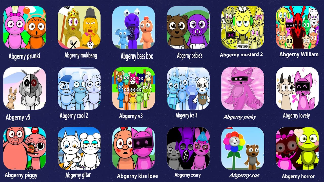 Sprunki but Abgerny, Abgerny 2, Abgerny Spainey, Abgerny Tooniverse ...