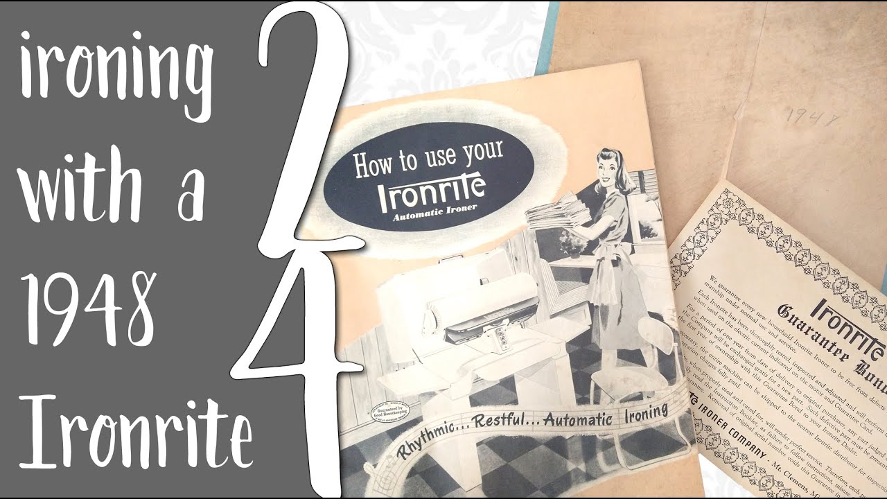 Vintage 1940s Ironrite Mangle Demo - ironing a pillowcase & Victorian ...