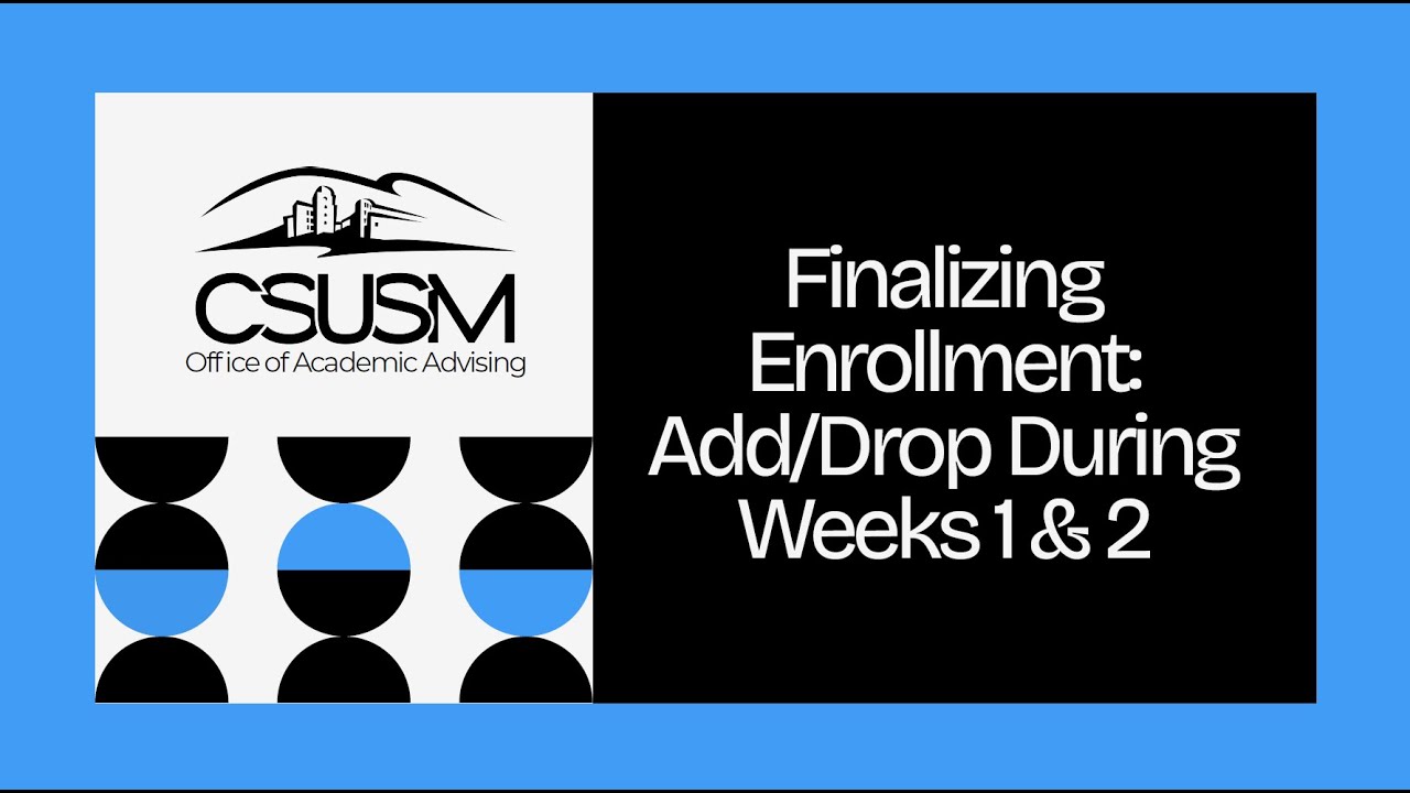 Enrollment during Add/Drop Period - YouTube