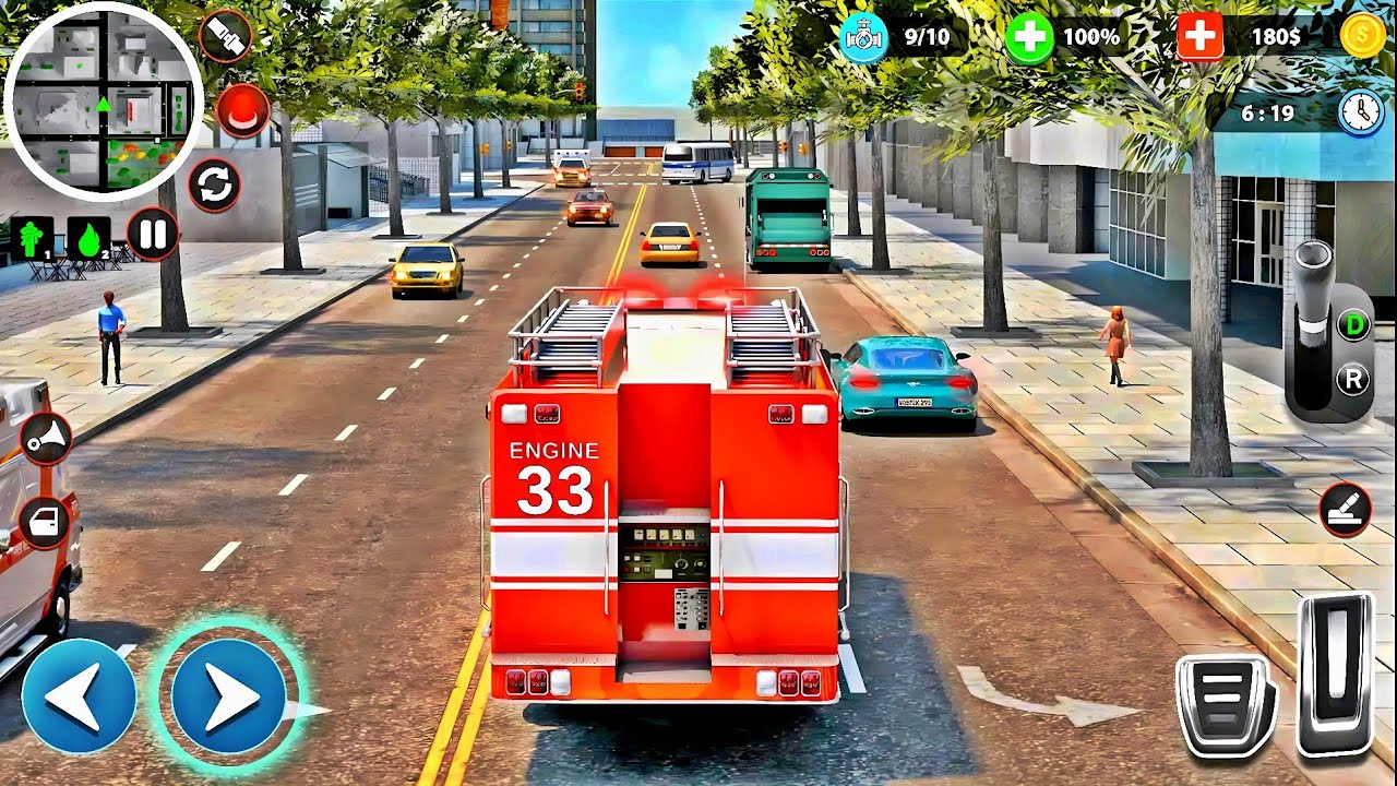 Fire truck recuse game - fire fighting simulator - YouTube