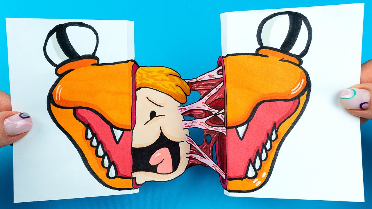 How to draw ORANGE RAINBOW FRIENDS transformation art & paper craft for ...
