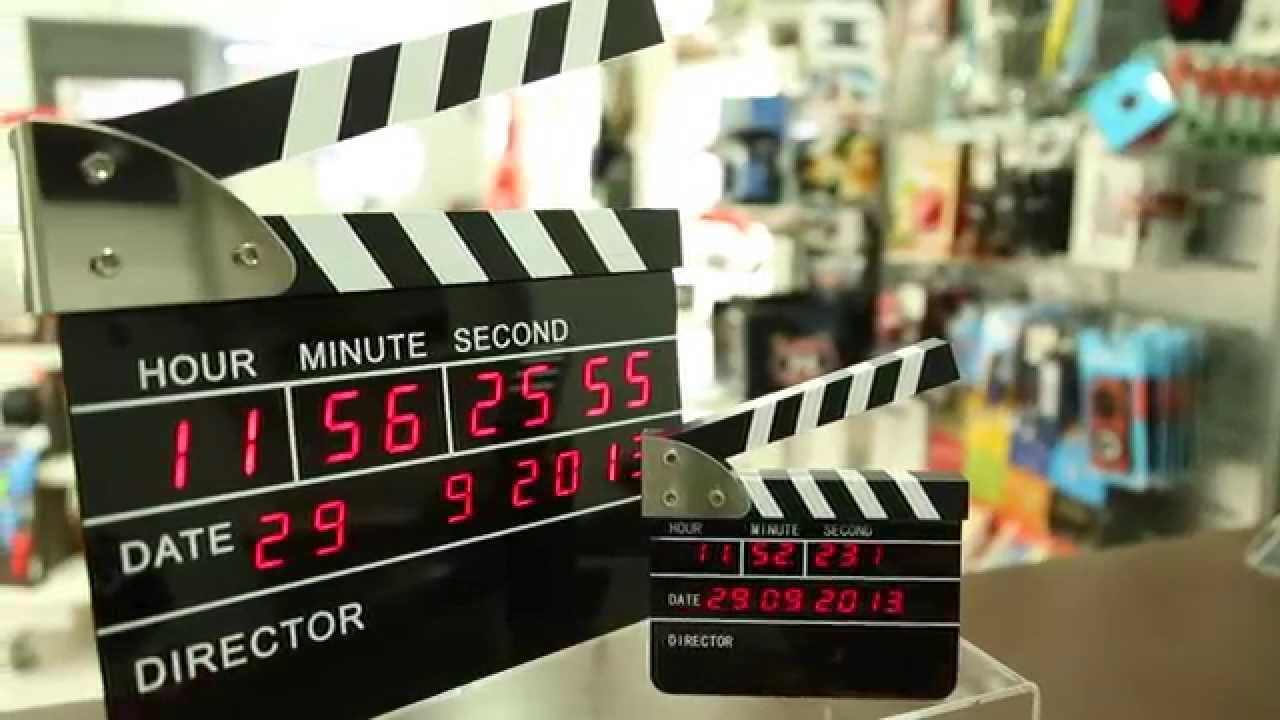 Clapperboard clock. - YouTube