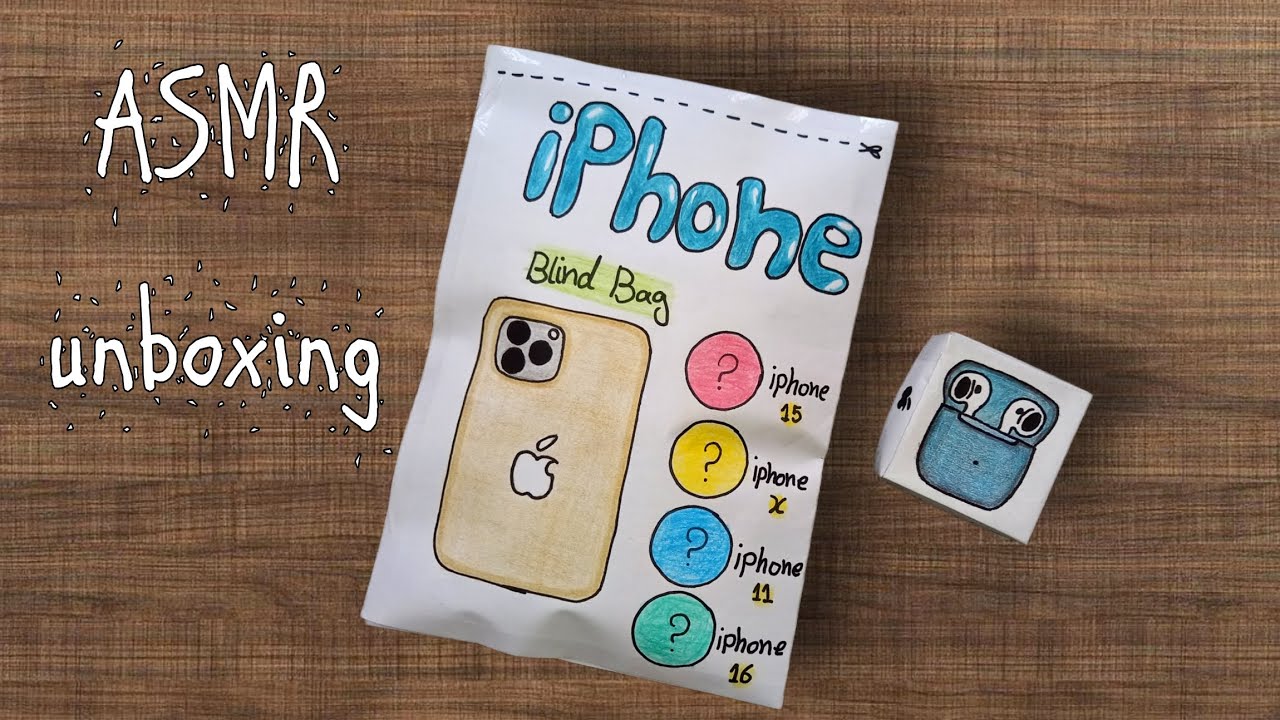IPHONE blind bag paper | ASMR | blind bag Unboxing |tutorial - YouTube