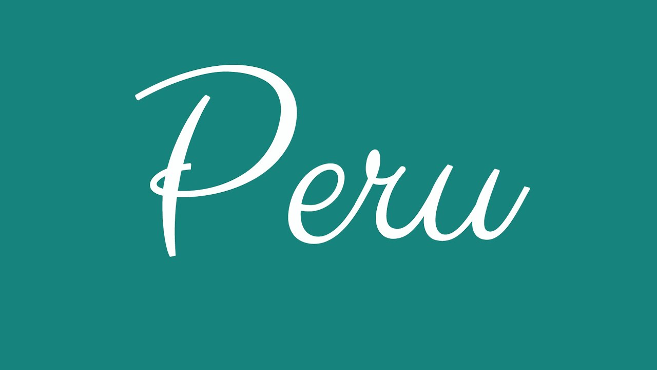 Learn how to Sign the Name Peru Stylishly in Cursive Writing - YouTube