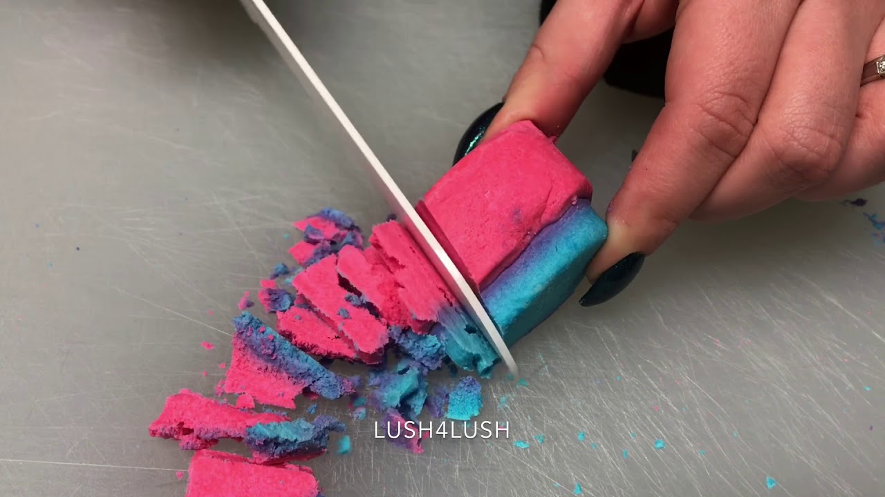 Inner Truth bath melt - LUSH cosmetics 2018 - ASMR satisfying cutting ...