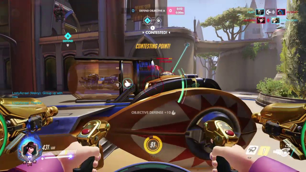 Overwatch Dva Gameplay on Numbani (With LostyAzrael and Anthonydmp ...