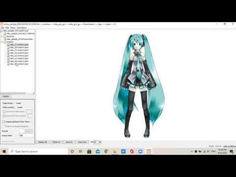Miku's cute Live 2D Model - YouTube