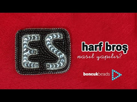 Harf broş nasıl yapılır? / Boncuk işleri & Beadworks / How to make letter brosch?