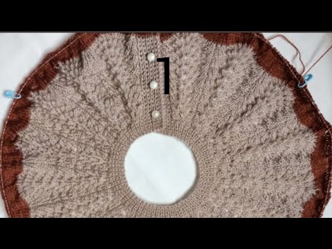 YAKADAN BAŞLAMA HIRKA MODELİ ✅  yuvarlak yakalı İki şiş örgü modeli 1