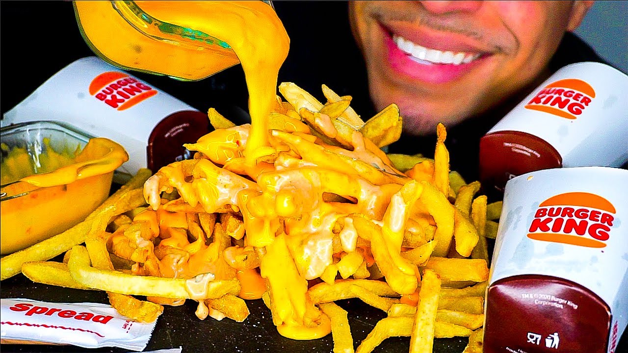 ASMR BURGER KING MUKBANG ANIMAL STYLE FRIES | EXTRA CHEESY | EATING ...