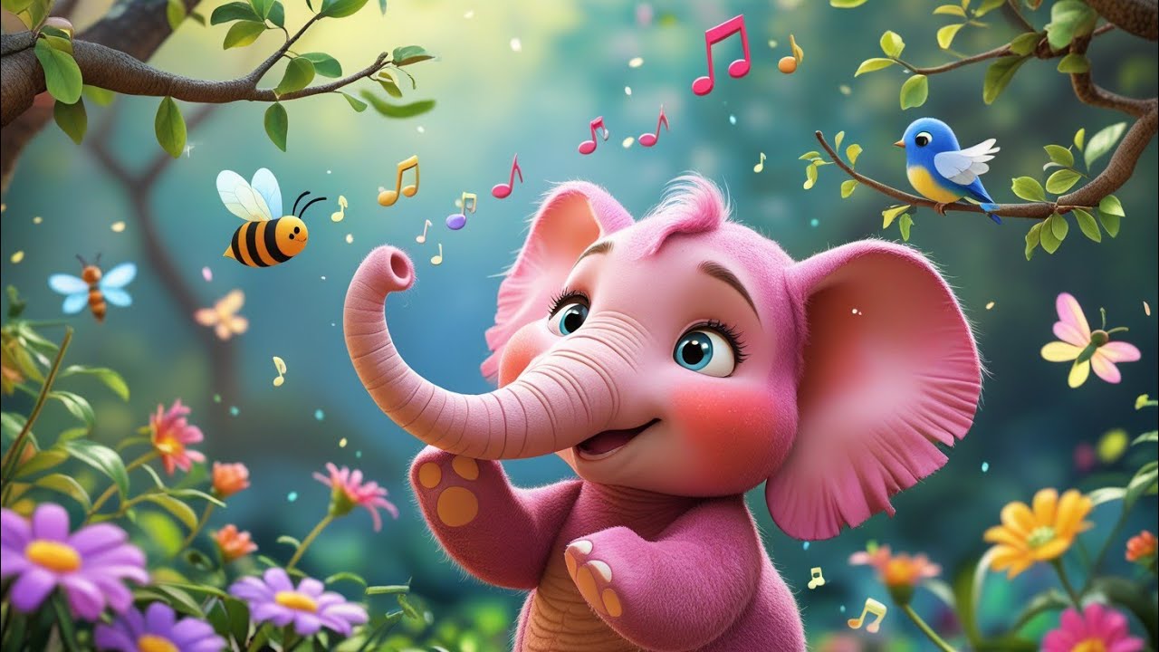 Elephant Garden of Joy | kids cartoon | kids colourful animation song ...