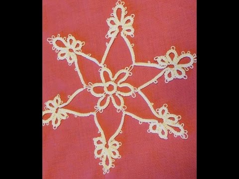 Needle Tatting Snowflake - YouTube
