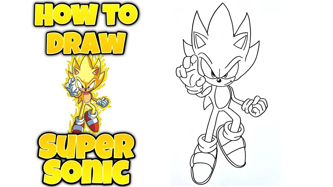How to draw SUPER SONIC | SONIC THE HEDGEHOG #sonicthehedgehog # ...