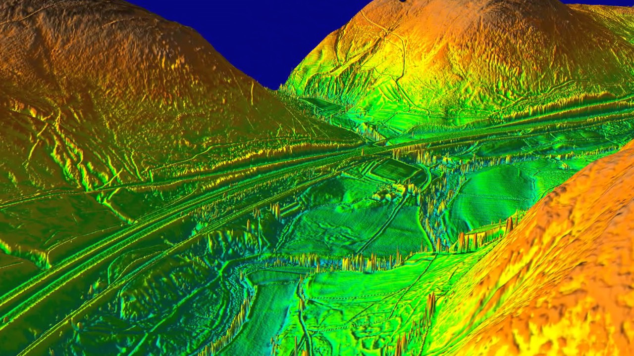 3D Lidar Lune Gorge Roman Road - YouTube