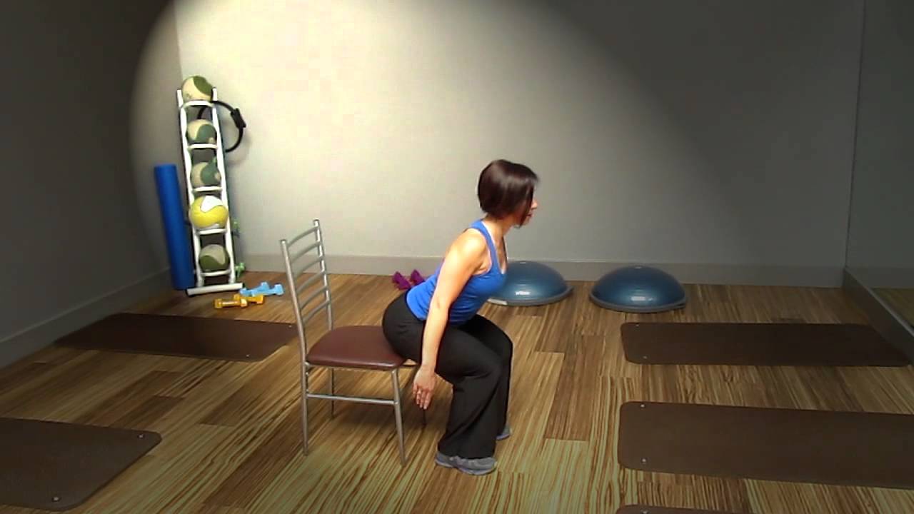 Tempo Fitness / PtitChef.com : Squats avec chaise - YouTube