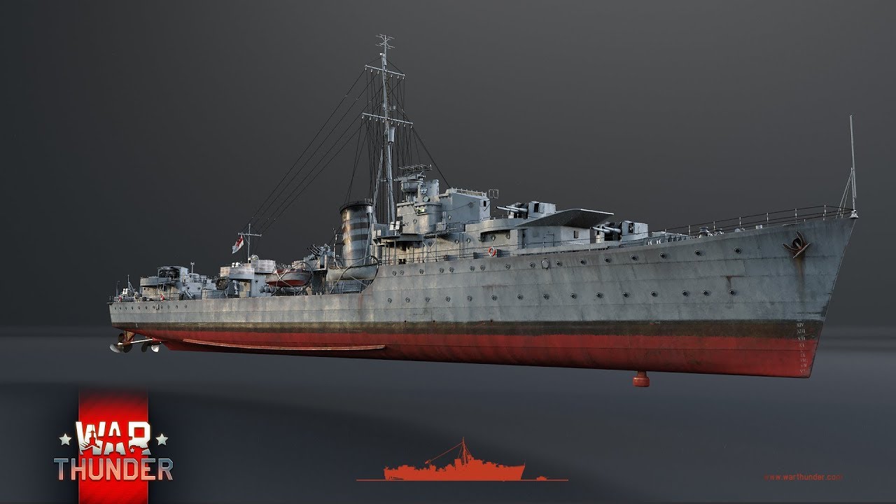 War Thunder - Upcoming Content - HMAS Nepal N-Class Destroyer - YouTube