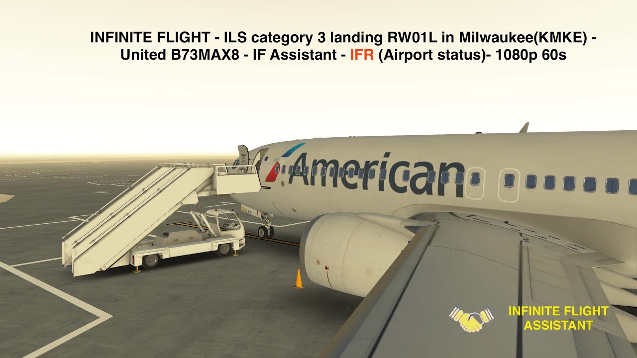 INFINITE FLIGHT - ILS category 3 landing RW01L in Milwaukee -United ...
