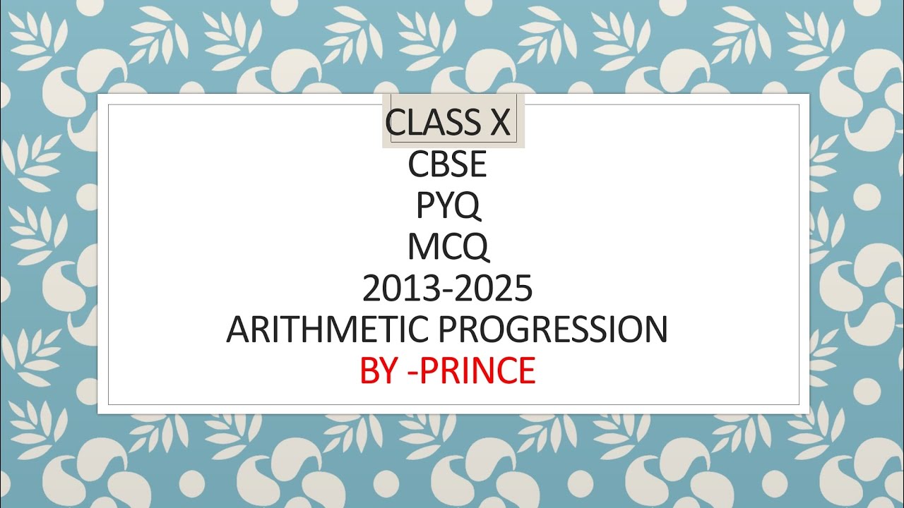 Class 10 CBSE A.P PYQ MCQ (2013-25) PART-01 - YouTube