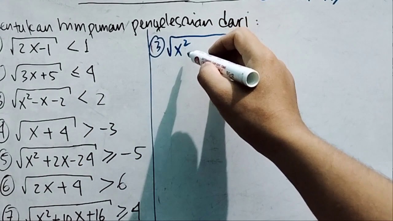 Pertidaksamaan Irasional (Pertidaksamaan Akar) Dasar - Ruas Kiri Bentuk ...